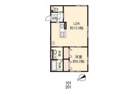 【新築】シャ・ノワール 1LDK (101号室) | 丸榮住販 舞鶴市の不動産 賃貸マンション・アパート情報